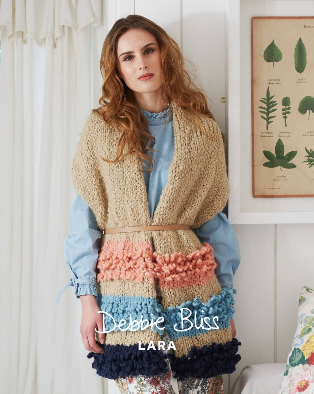 DB059 Loop Striped Stole in Debbie Bliss Lara – SMD Knitting