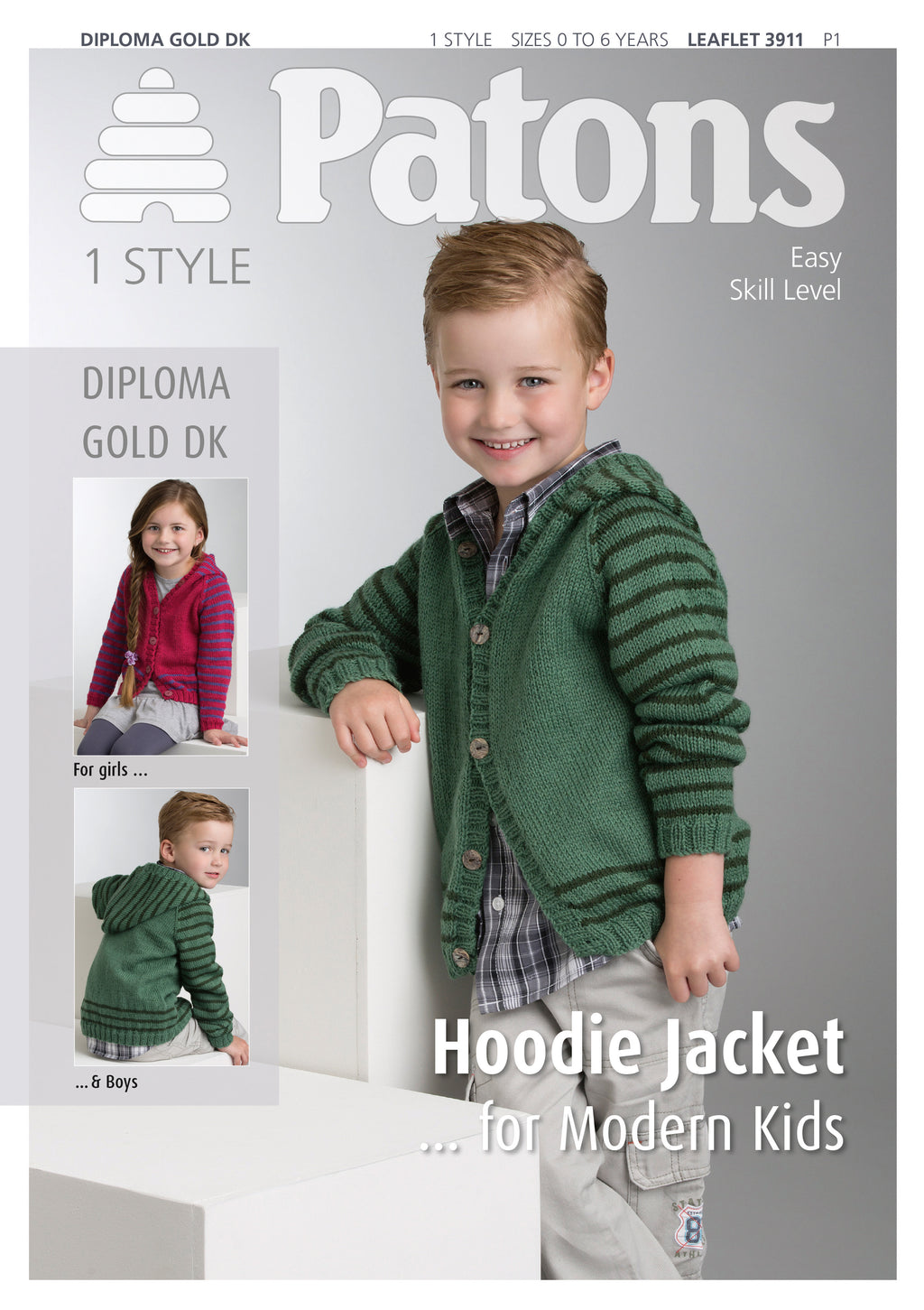 Patons 3911 Diploma Gold DK Hoodie Jacket – SMD Knitting