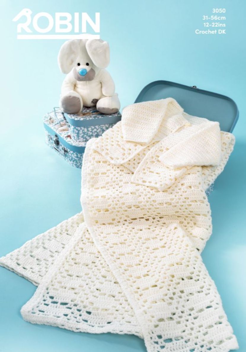 R3050 Crochet Cardigan & Shawl in Robin Bonny Babe Sparkle DK – SMD ...
