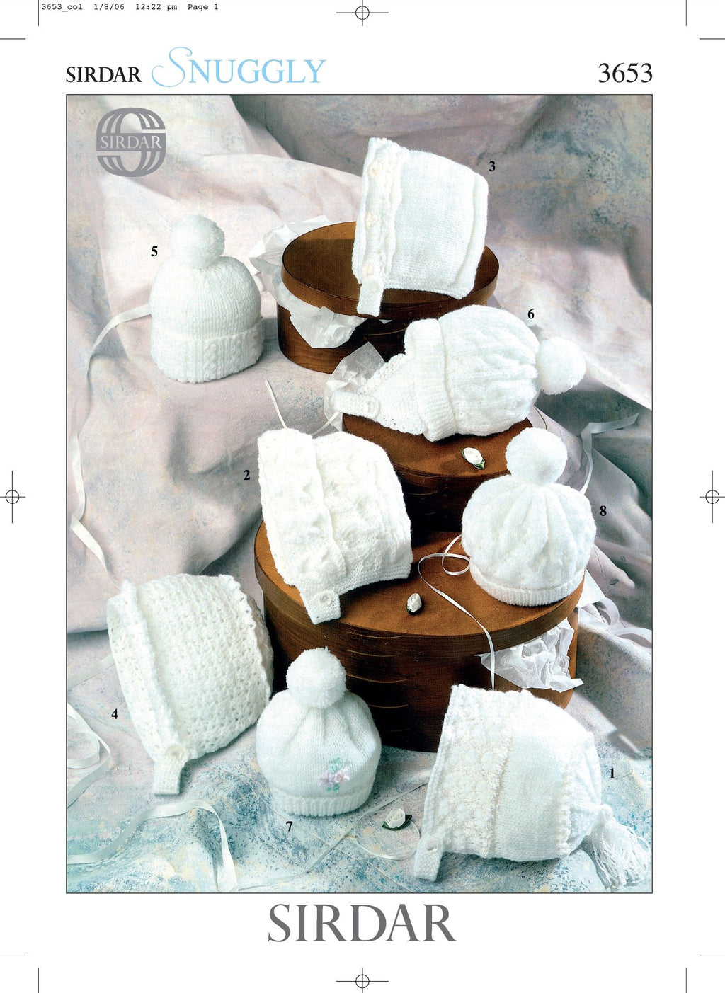 S3653 Hats for Little Ones in Sirdar Snuggly DK – SMD Knitting